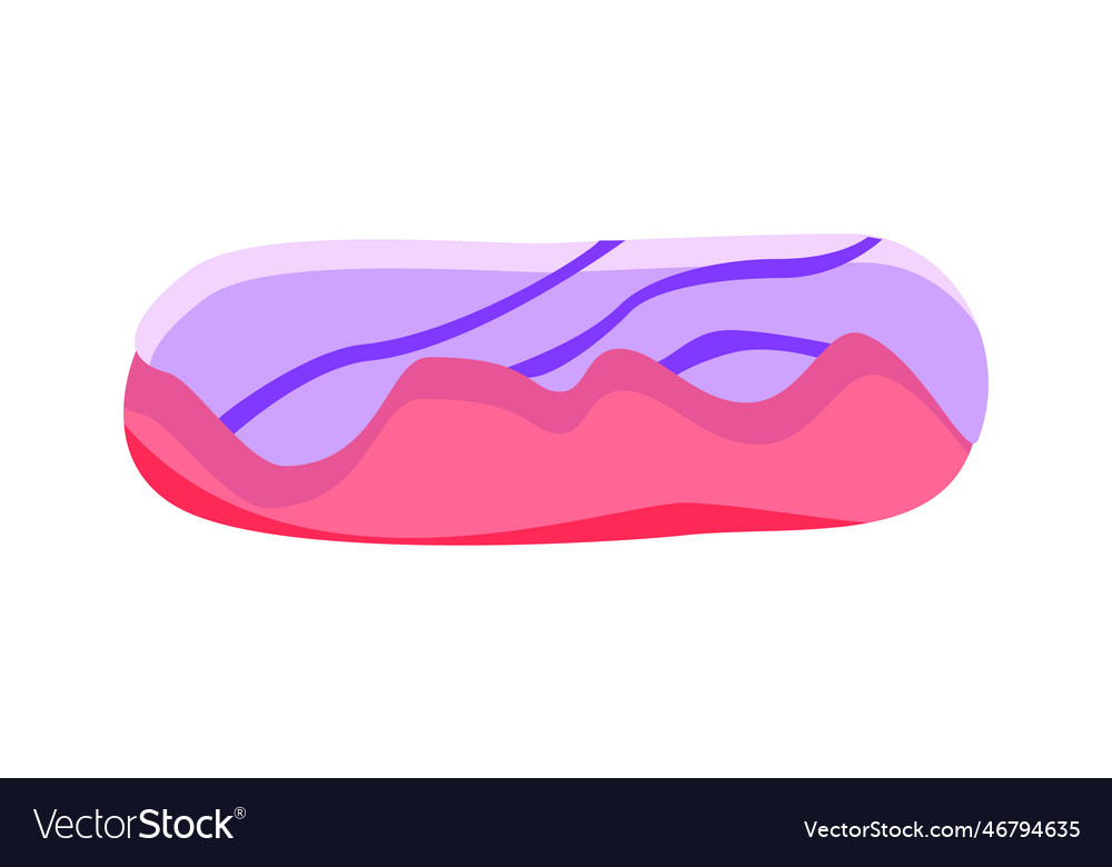 Flat eclair icon Royalty Free Vector Image - VectorStock