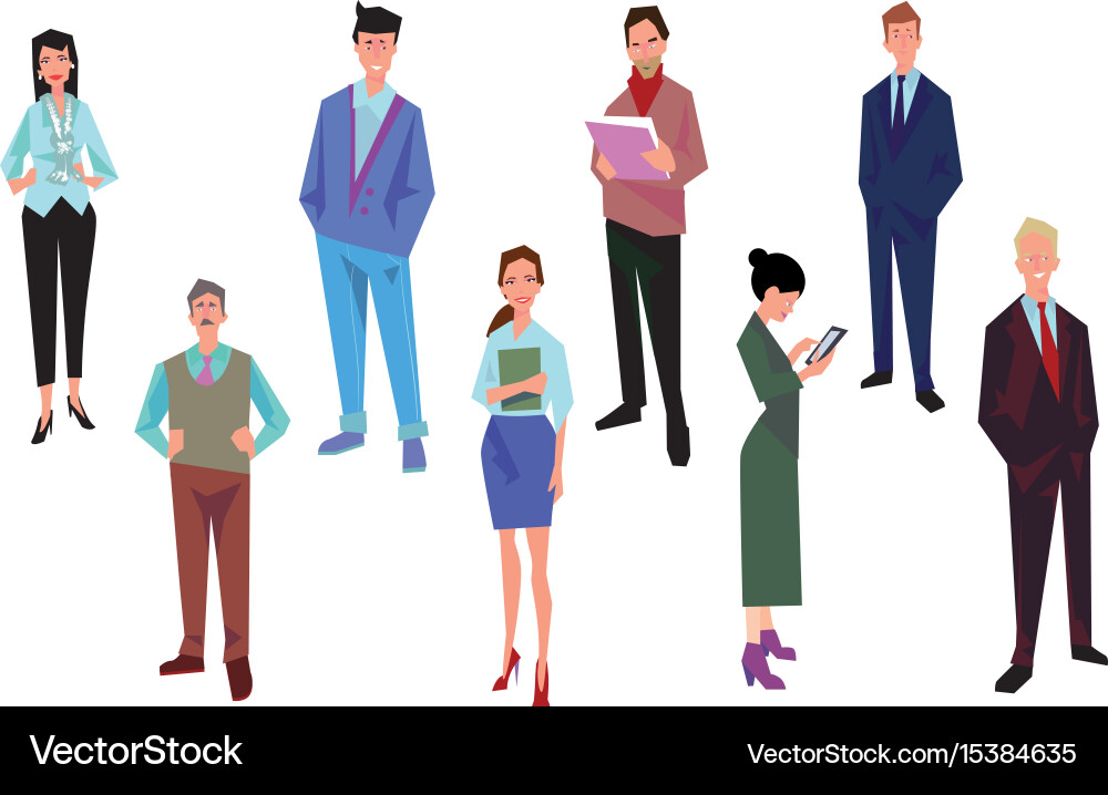 Group of office workers employees managers Vector Image