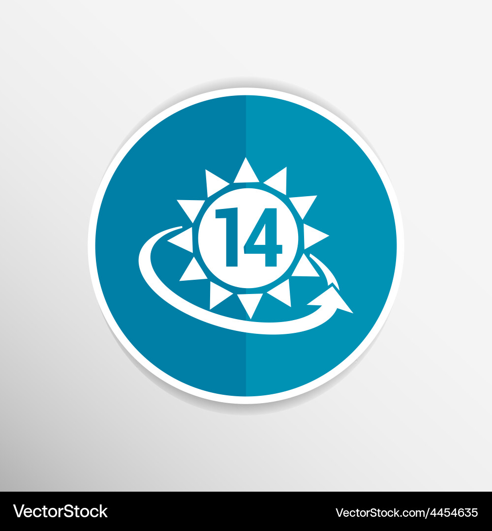 Heart shaped clock and calendar with 14 date Vector Image