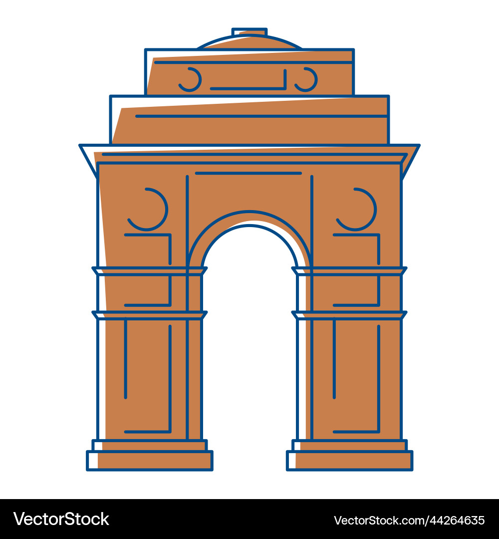 Indian gate india national symbol Royalty Free Vector Image