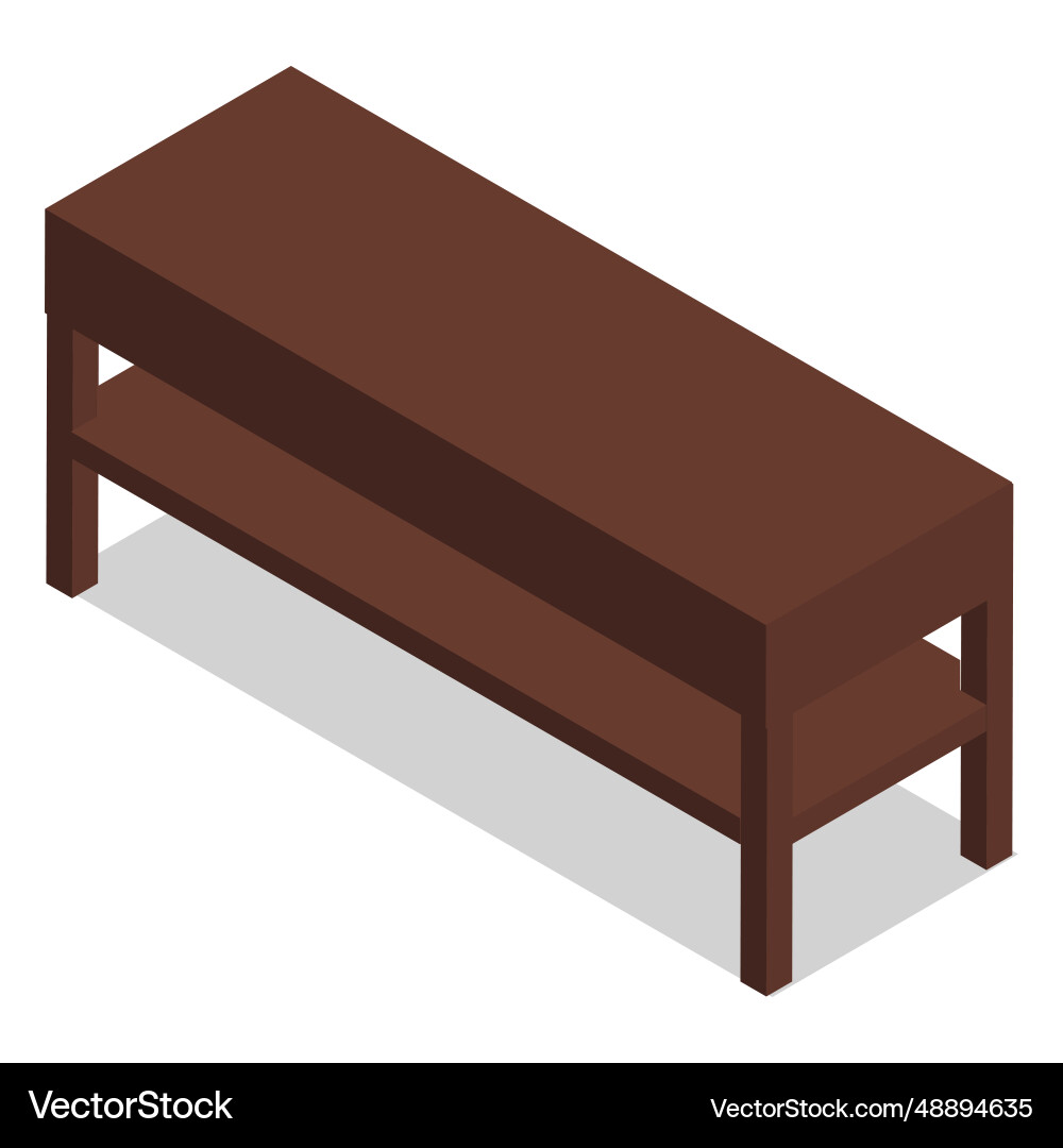 Isometric home table Royalty Free Vector Image