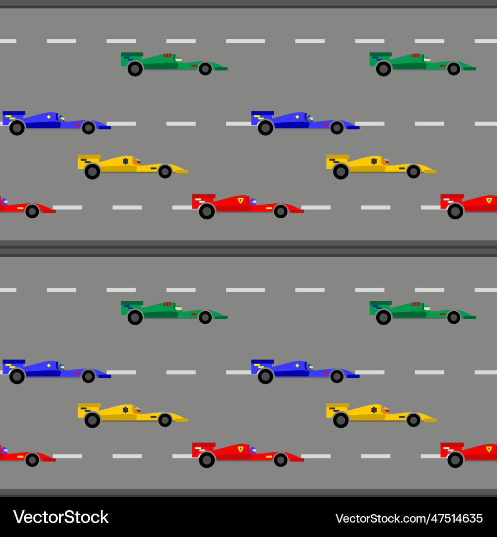 Kids cute racing car seamless pattern for gift Vector Image