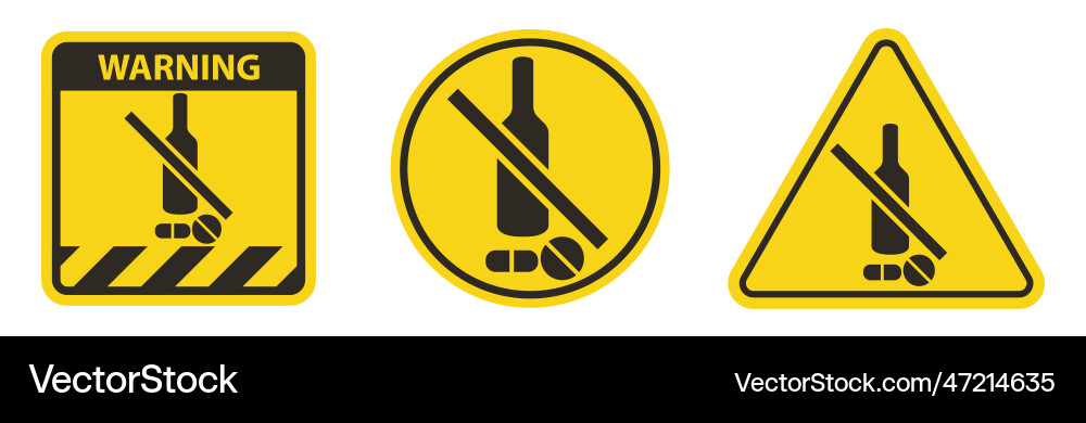 Prohibited drug symbol sign Royalty Free Vector Image