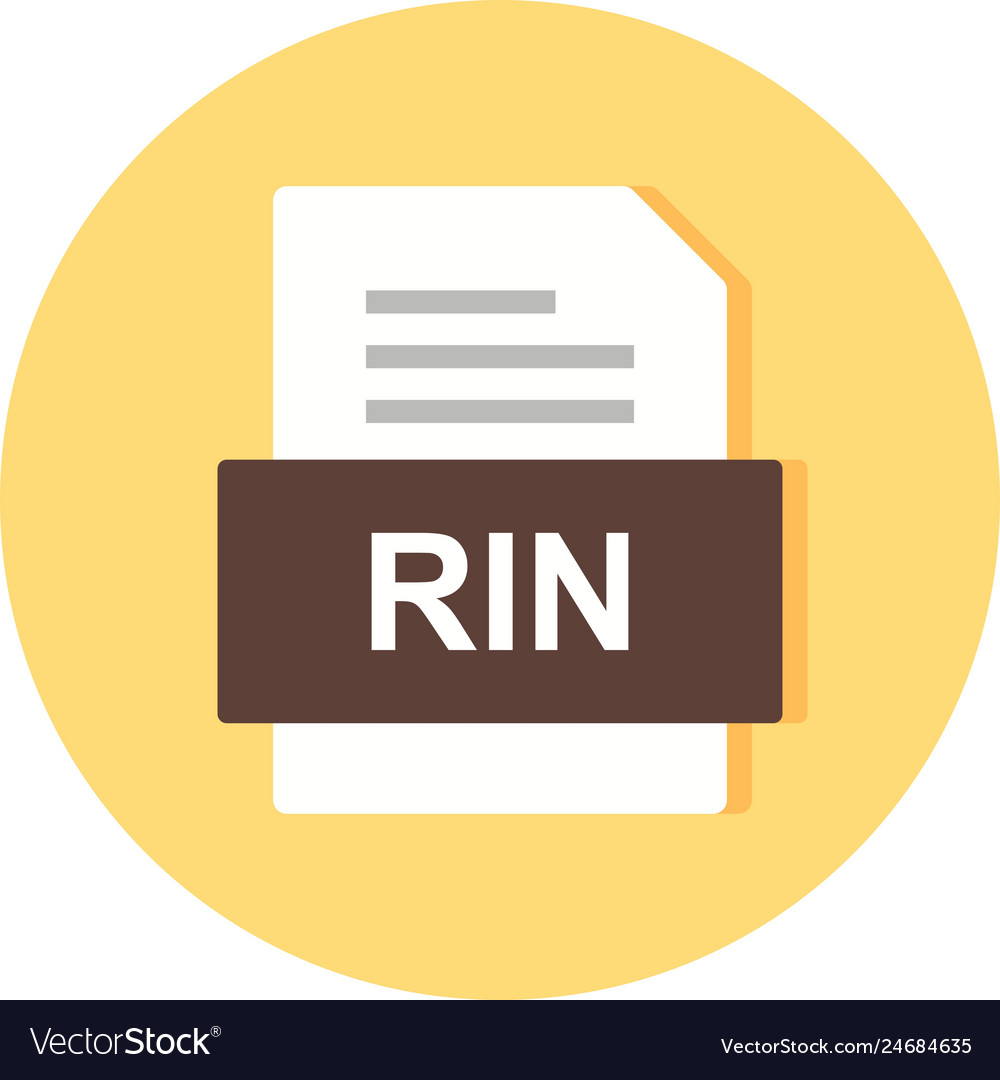 Rin file document icon Royalty Free Vector Image