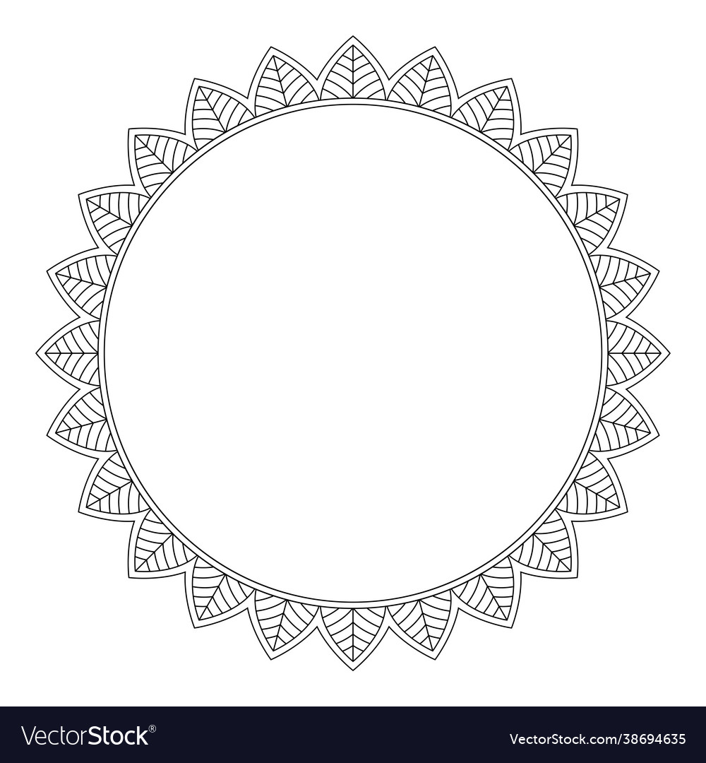 Round decorative frame Royalty Free Vector Image