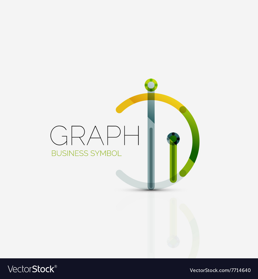 Abstract logo idea linear chart or graph Vector Image