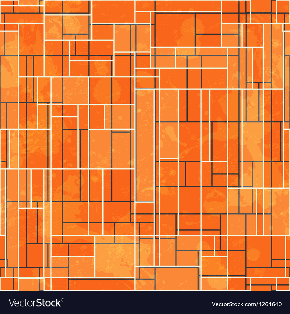 Abstract orange rectangle seamless pattern Vector Image
