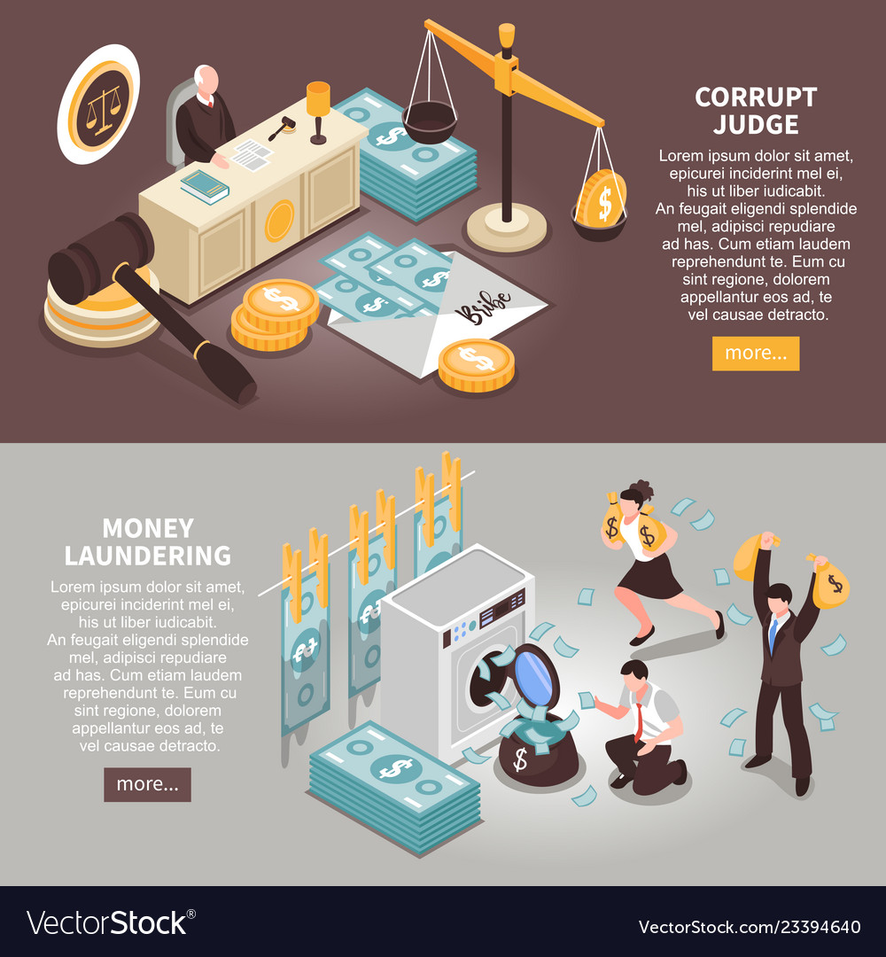 Corruption horizontal banners Royalty Free Vector Image Corruption horizontal banners Royalty Free Vector Image