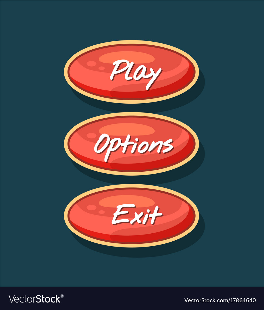 Creative navigation board for computer game menu Vector Image