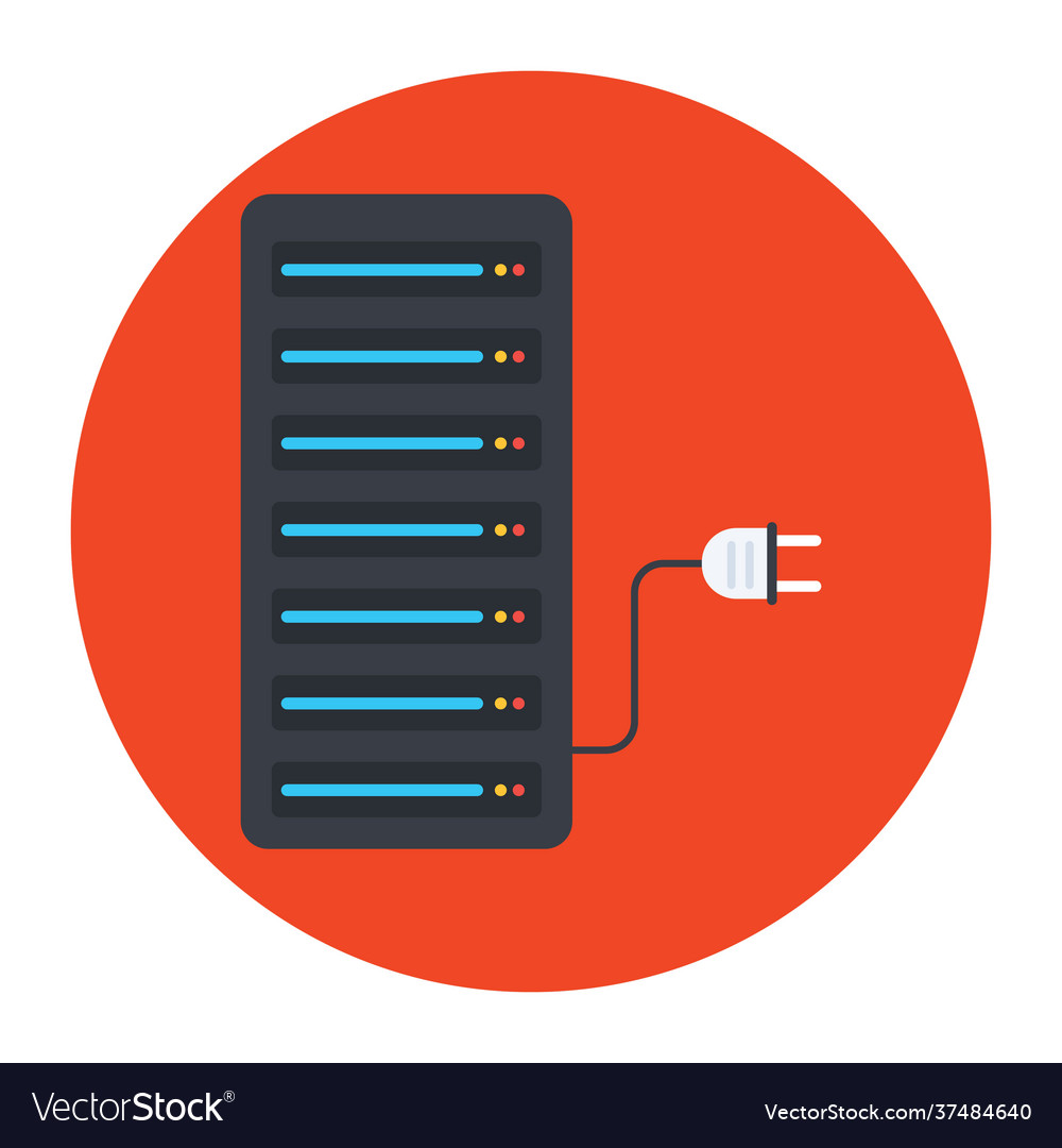 Electronic data rack Royalty Free Vector Image