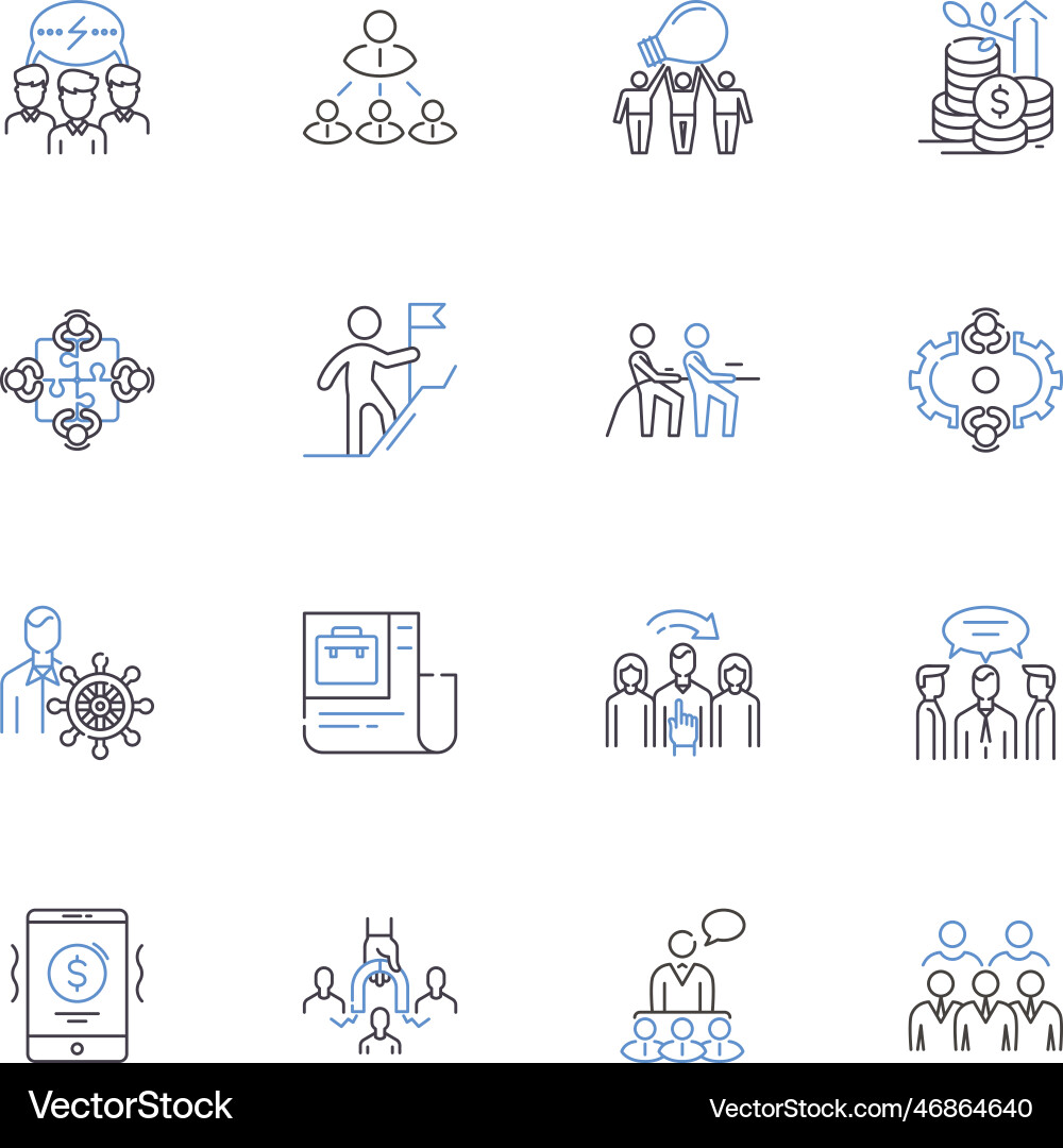 Improvement and betterment line icons collection Vector Image
