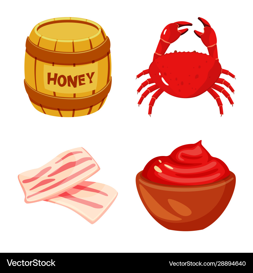 Isolated object food and flavors logo Royalty Free Vector