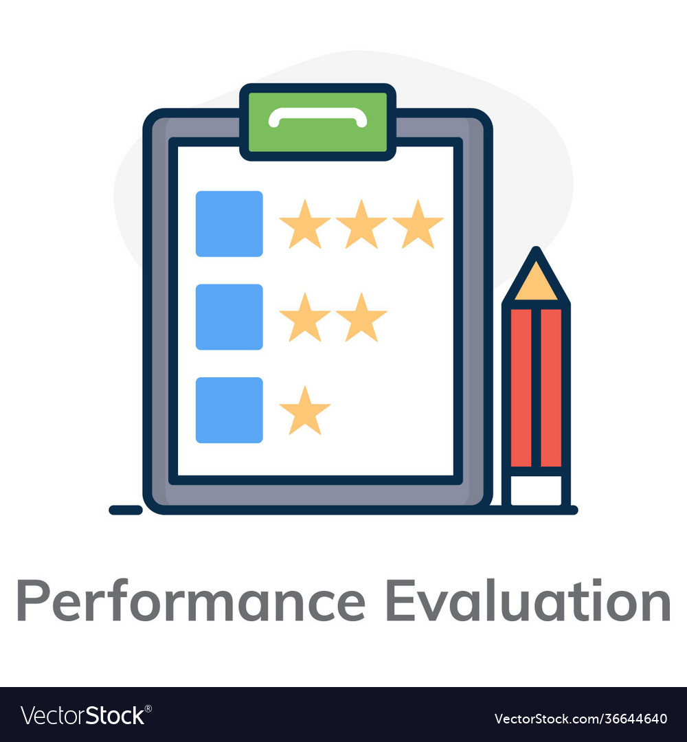 Performance evaluation Royalty Free Vector Image