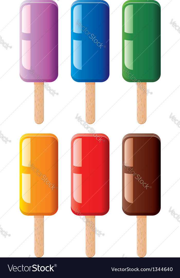 Popsicles Royalty Free Vector Image - VectorStock