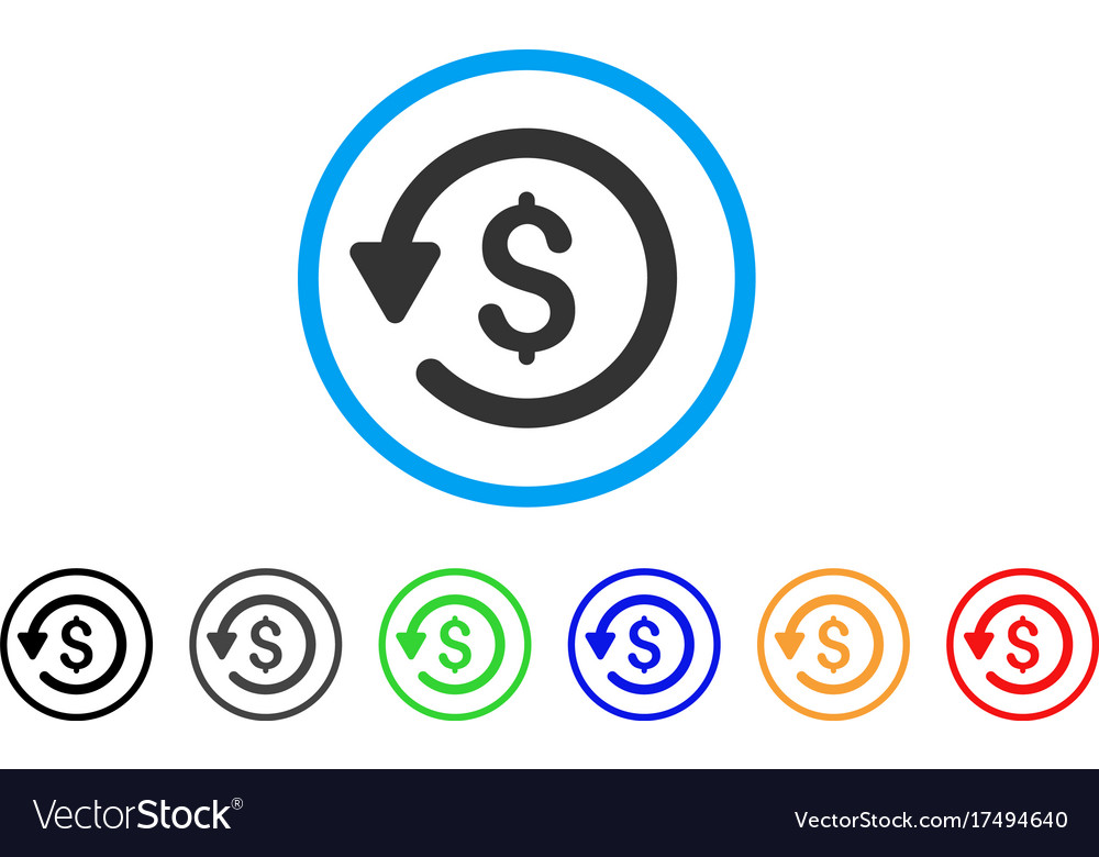 Rebate rounded icon Royalty Free Vector Image - VectorStock
