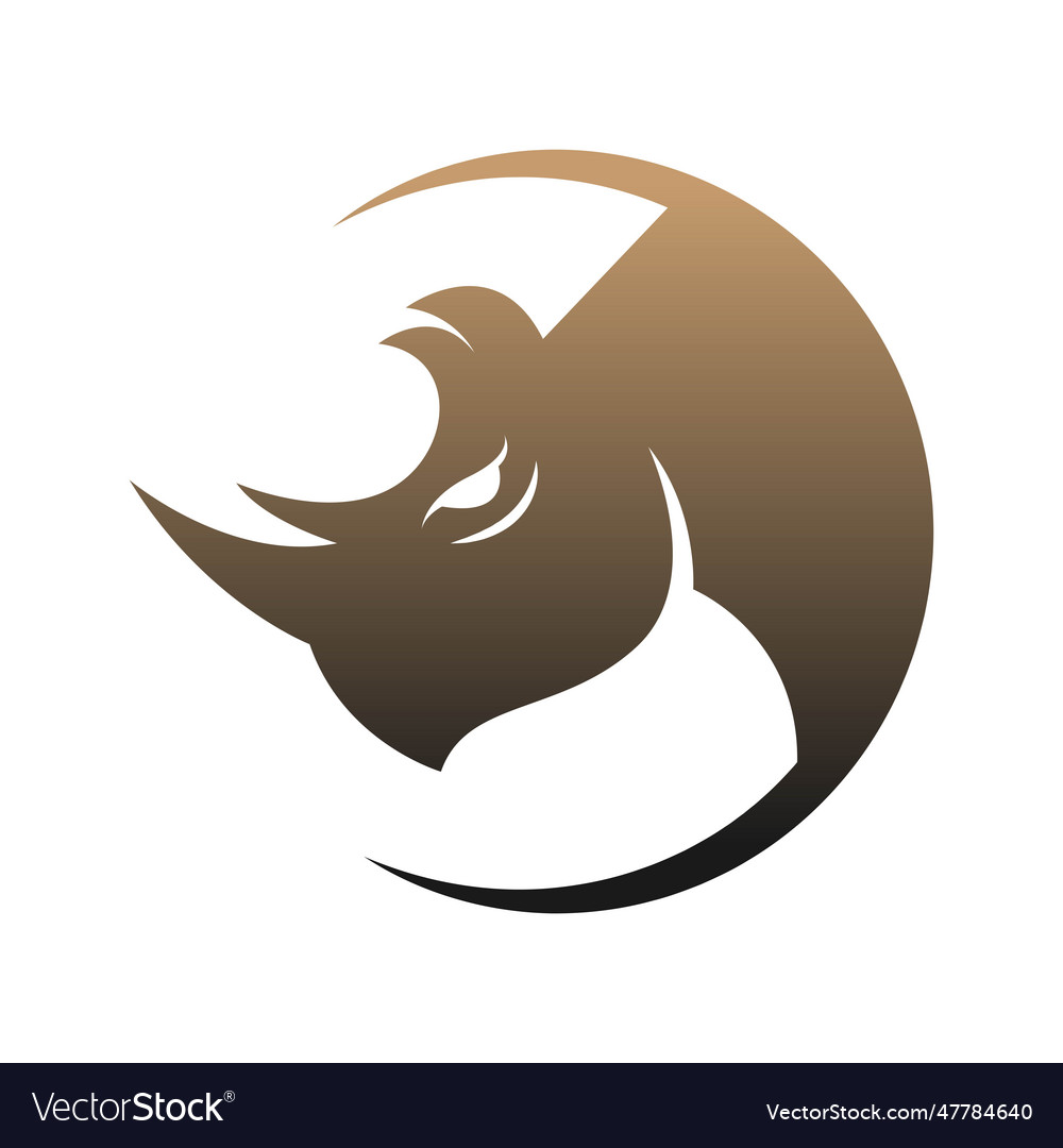Rhino logo icon design Royalty Free Vector Image