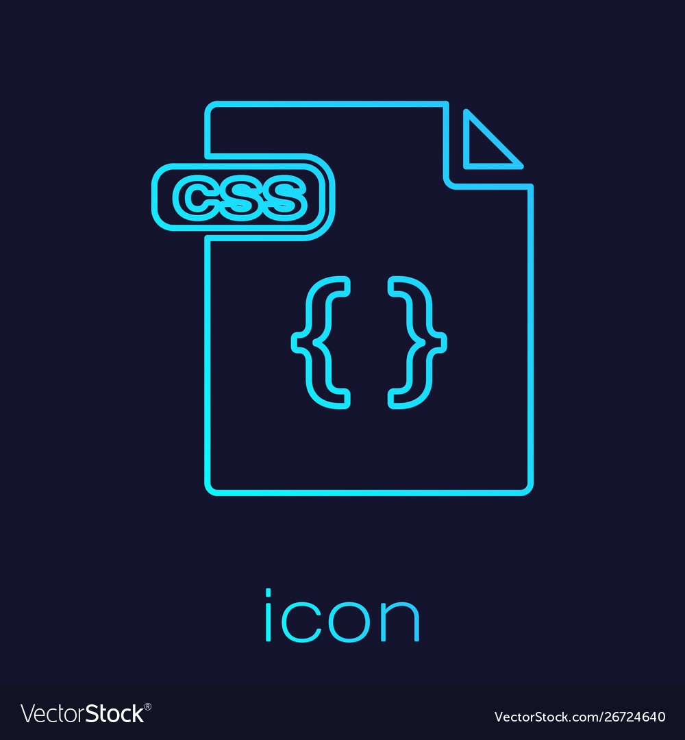 Turquoise line css file document download css Vector Image