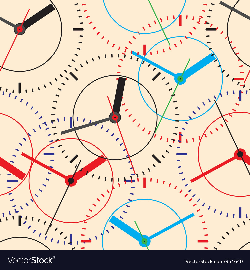 Wall clock seamless Royalty Free Vector Image - VectorStock