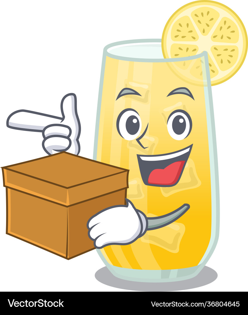 A cheerful screwdriver cocktail cartoon design Vector Image