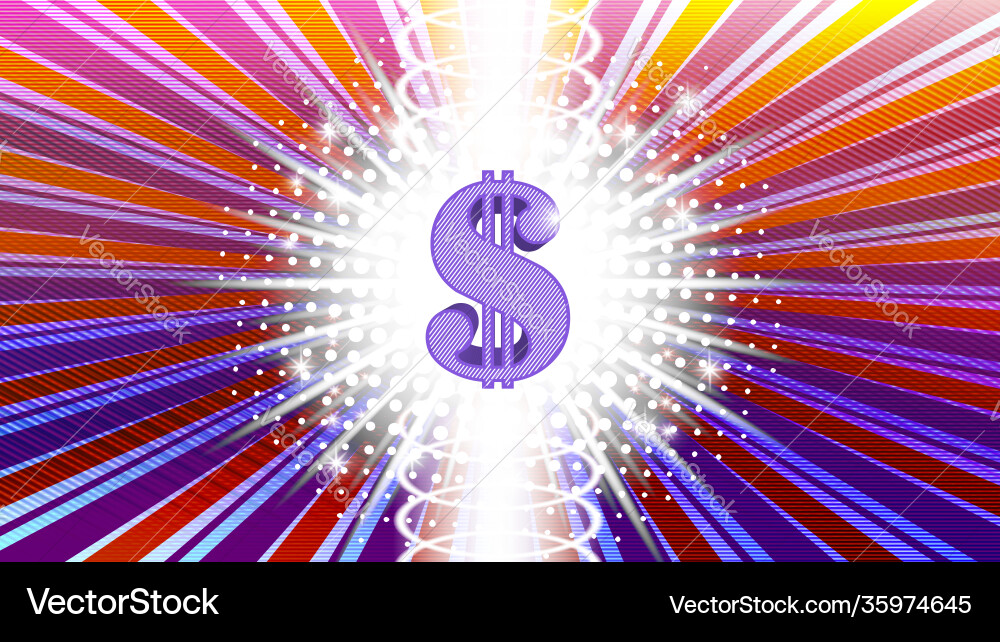 Abstract bright radiant poster with sparks Vector Image