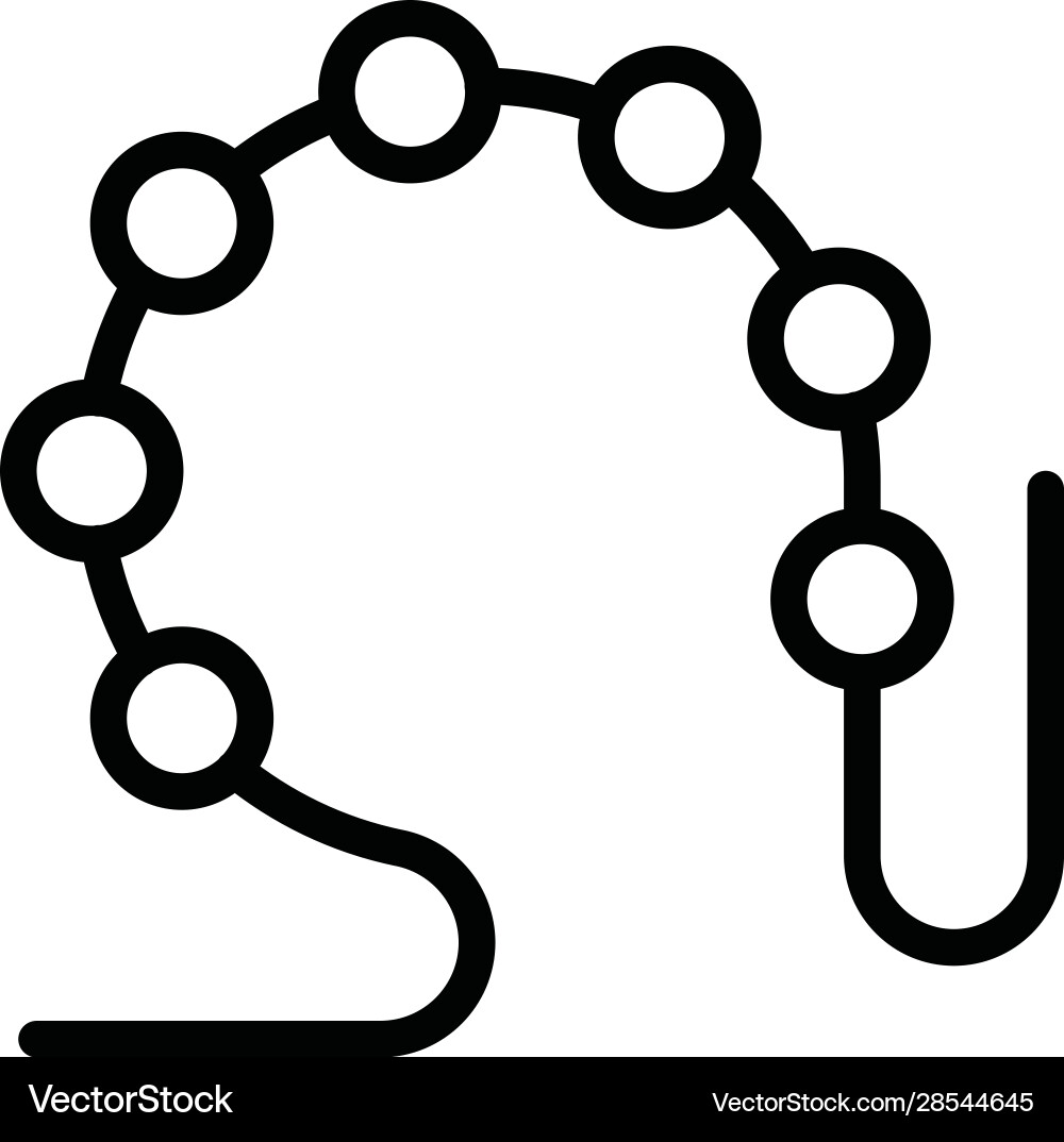 Art and craft related decoration string in lineal Vector Image