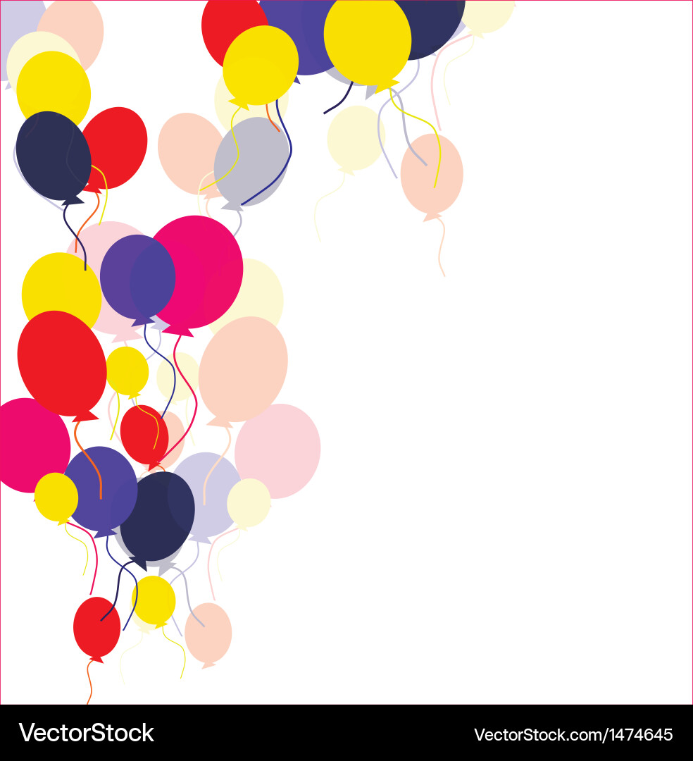 Background with multicolored balloons Royalty Free Vector