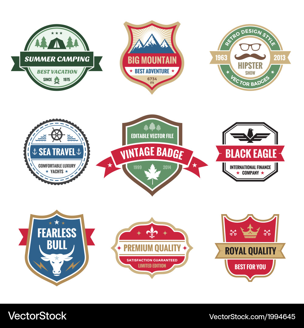 Badges collection in format Royalty Free Vector Image