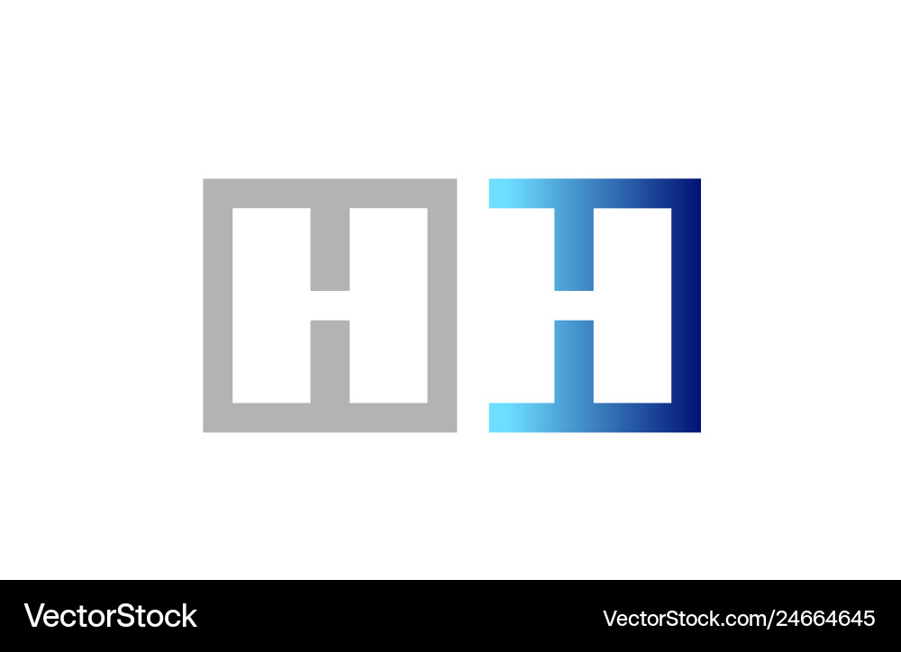 Blue grey alphabet letter logo combination design Vector Image