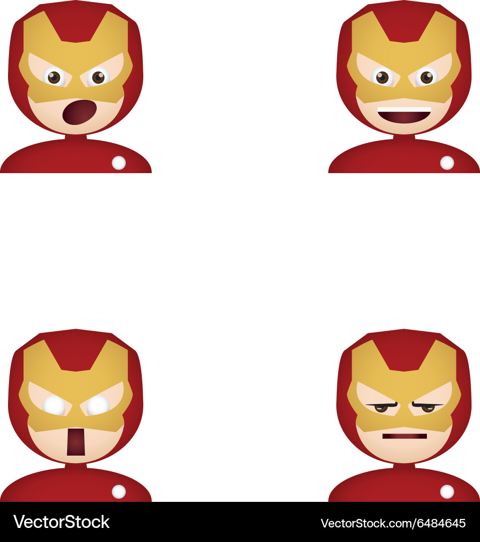 Costume facial expressions Royalty Free Vector Image