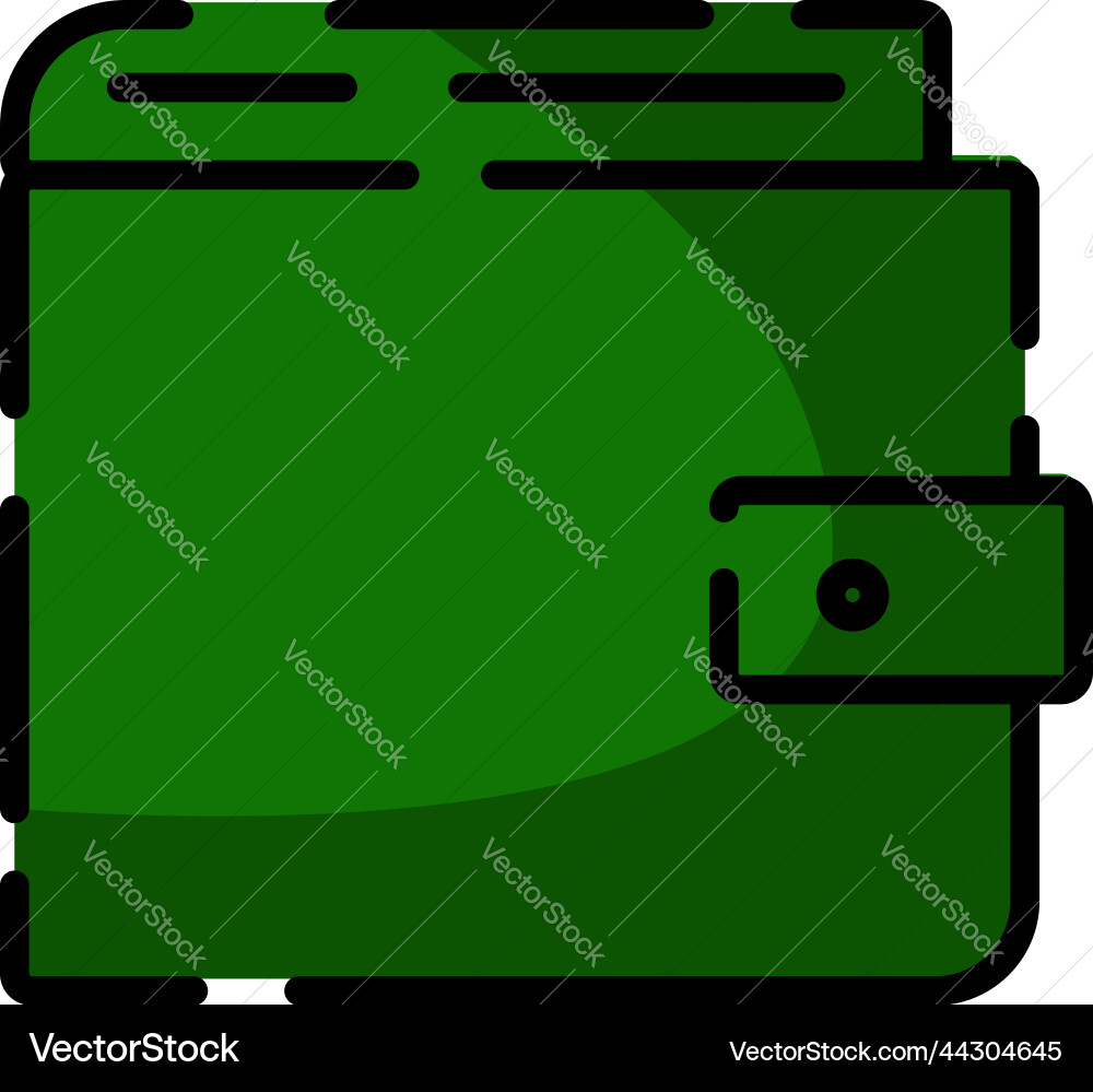 Financial green wallet on a white background Vector Image