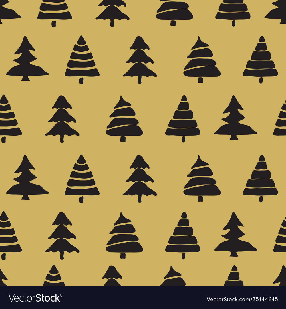 Fir tree seamless pattern Royalty Free Vector Image