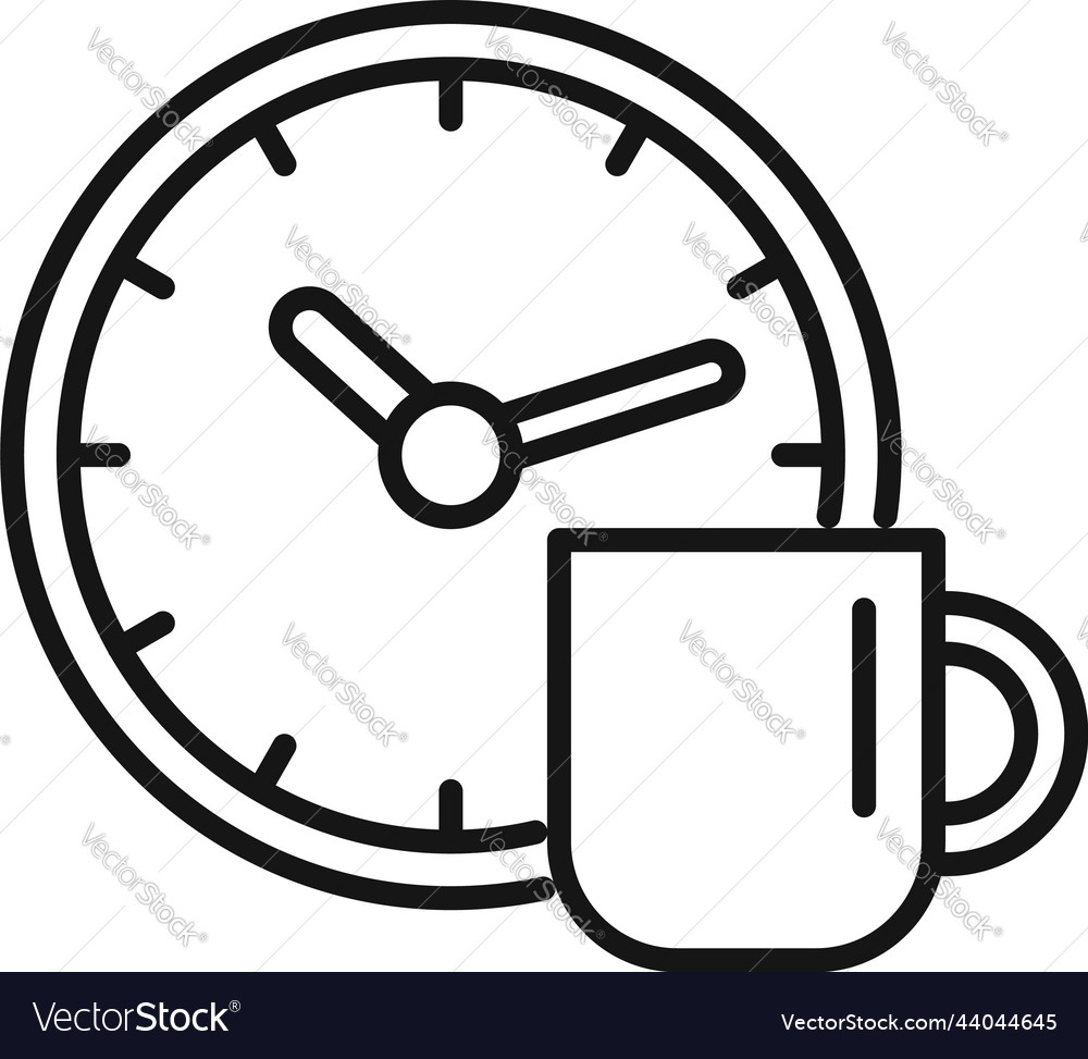 Flexible working hours icon outline work time Vector Image Flexible working hours icon outline work time Vector Image