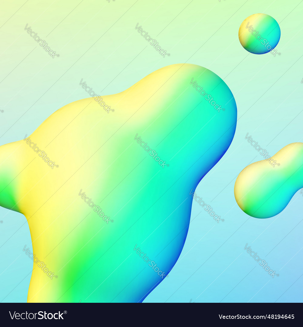 Fluid design liquid blobs with vibrant intense Vector Image