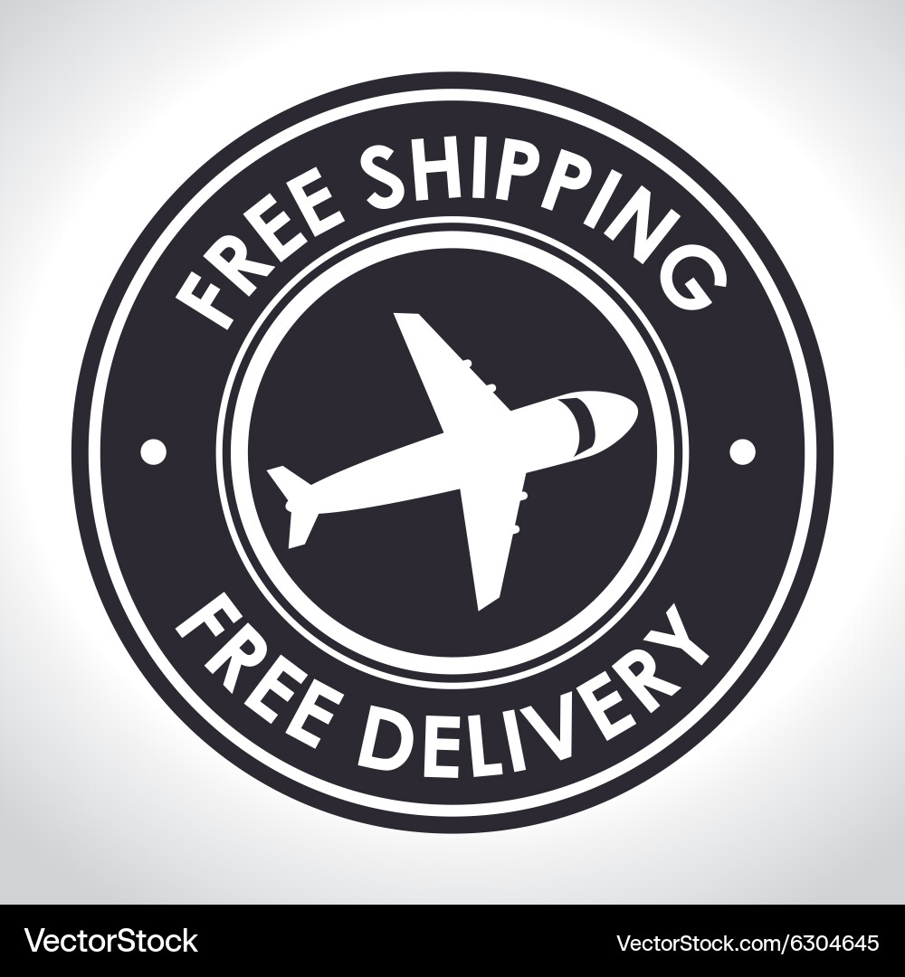 Free delivery and shipping Royalty Free Vector Image