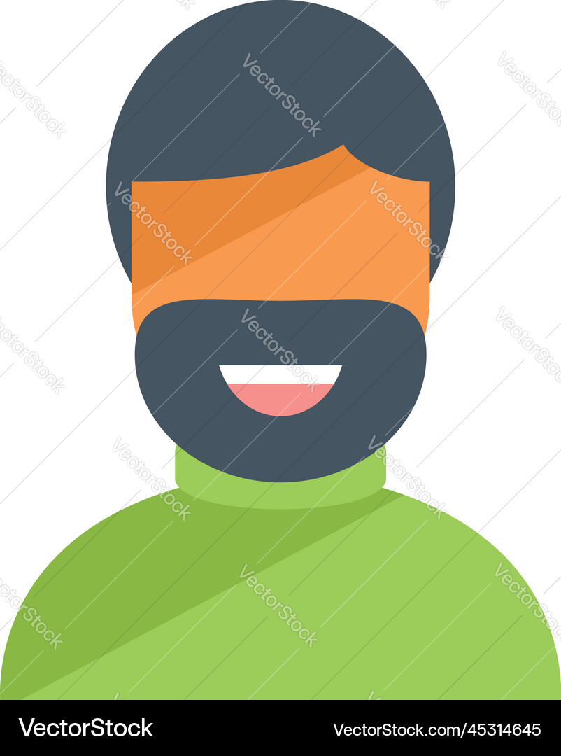 Human smiling icon flat happy person Royalty Free Vector