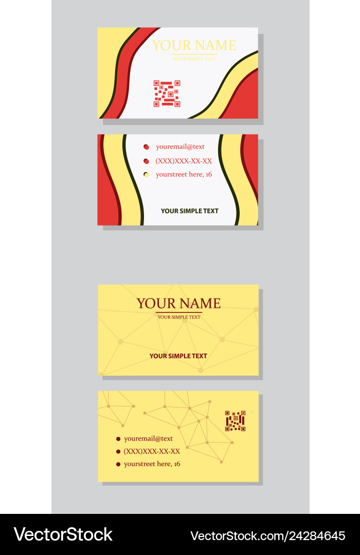 Modern simple light business card template Vector Image