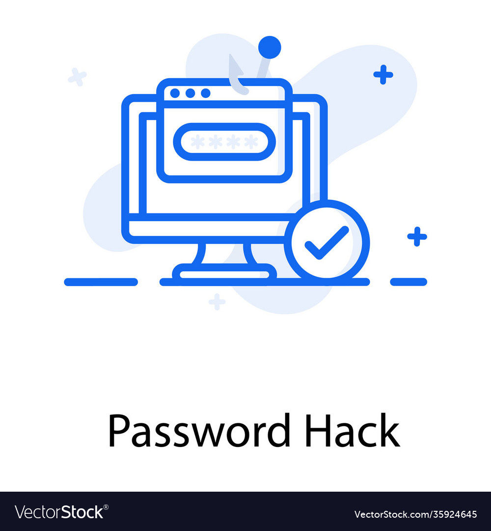 Password hack Royalty Free Vector Image - VectorStock