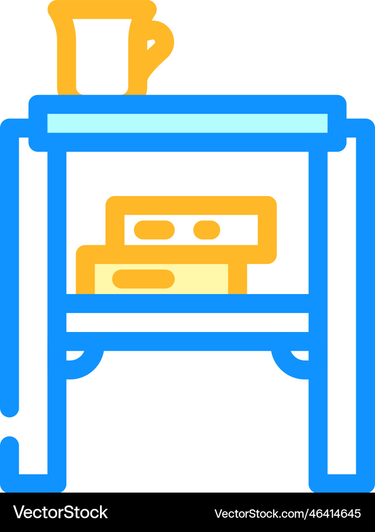 Side table living room color icon Royalty Free Vector Image