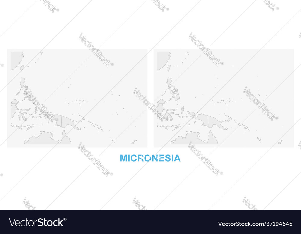 Two versions map micronesia Royalty Free Vector Image
