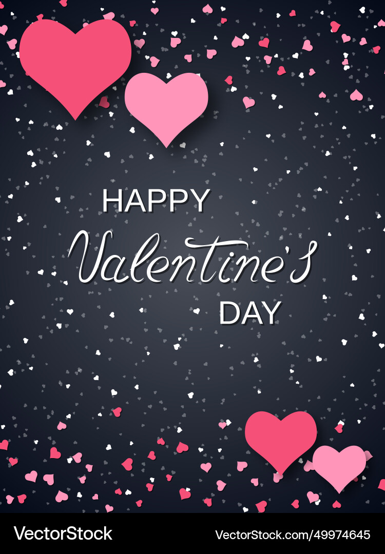 Valentines day invitation card design template Vector Image