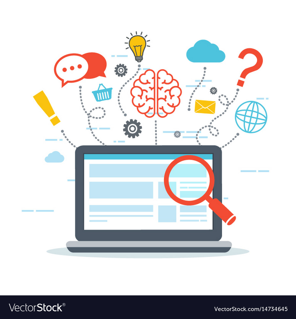 Web analytics and information Royalty Free Vector Image