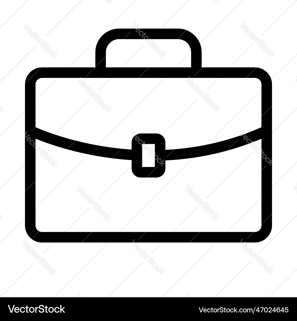 Work bag briefcase symbol business bag isolated Vector Image