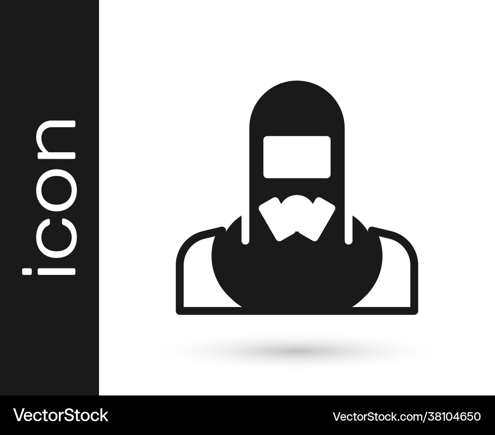 Black nuclear power plant worker wearing Vector Image