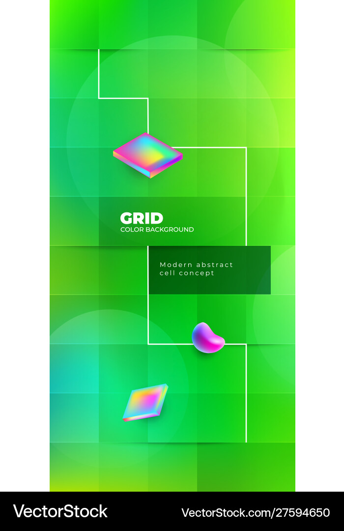 Color background design with square cells fluid Vector Image