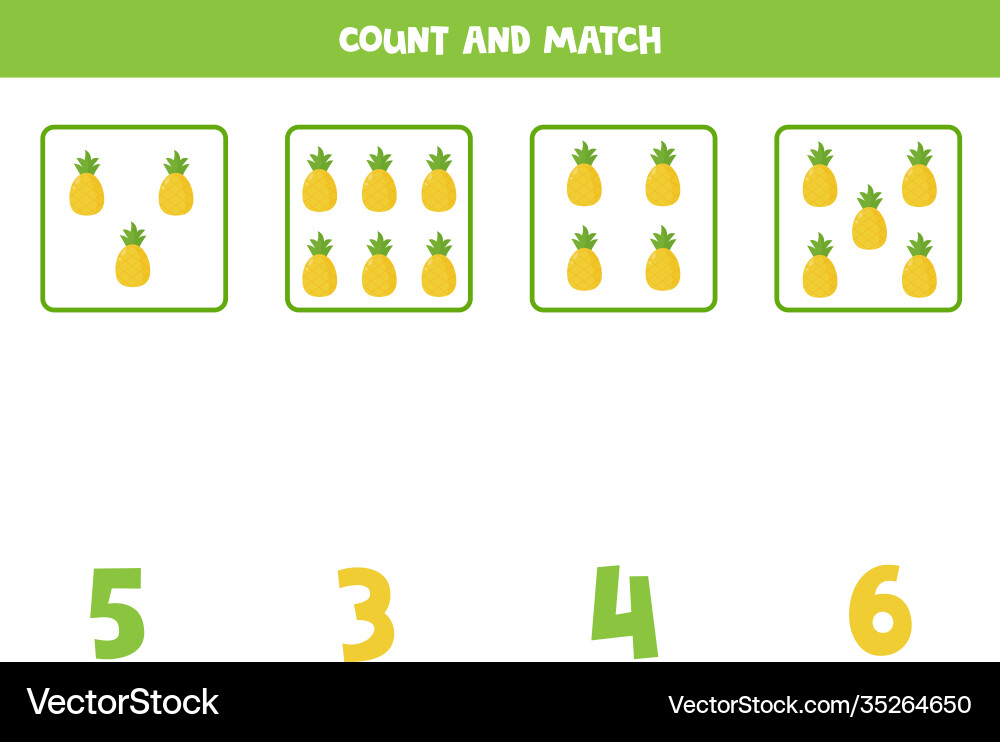 Counting game for kids math with cartoon Vector Image