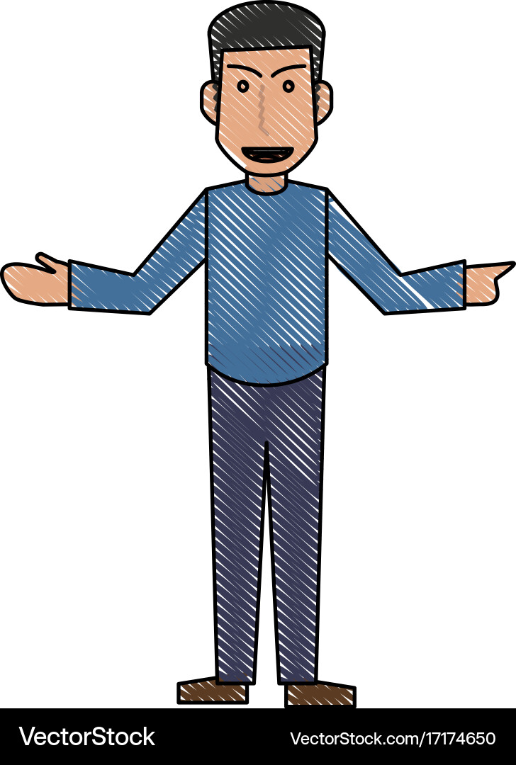 Isolated man cartoon design Royalty Free Vector Image