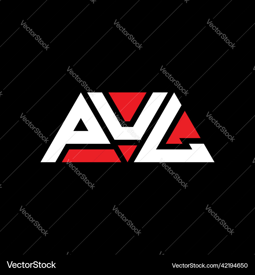 Pul triangle letter logo design Royalty Free Vector Image