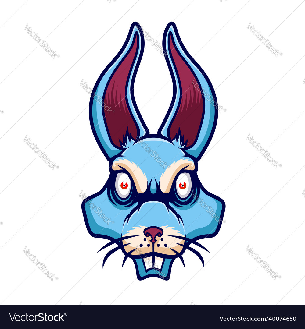 Rabbit head Royalty Free Vector Image - VectorStock