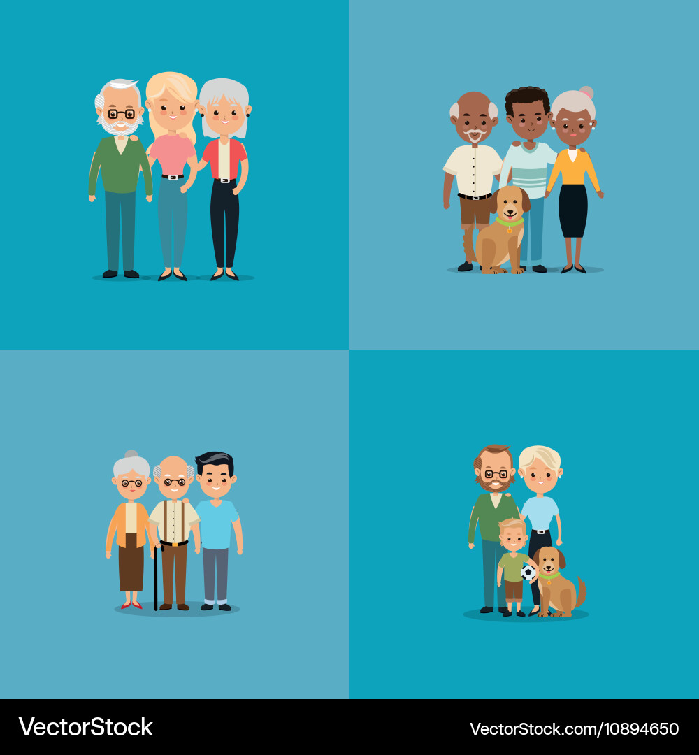 Traditional family image Royalty Free Vector Image
