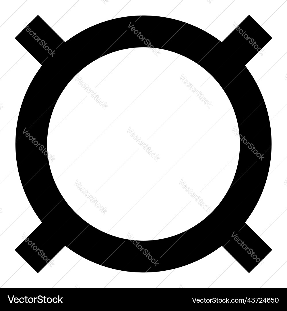 Universal currency sign black silhouette front Vector Image